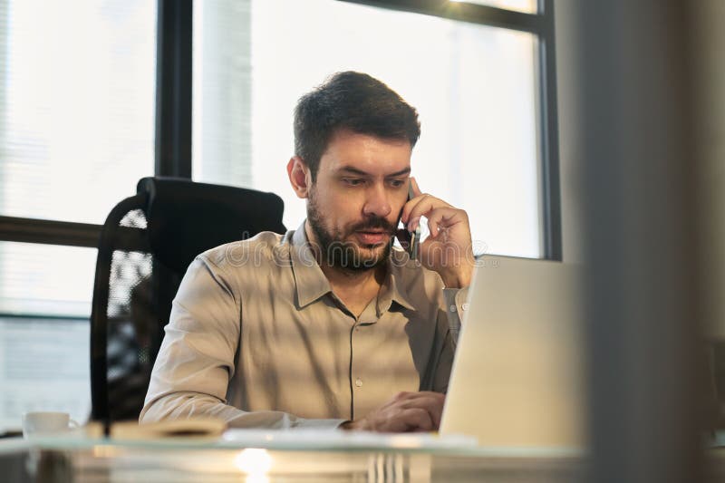 Confident Multi-task Office Manager Stock Image - Image of caucasian ...