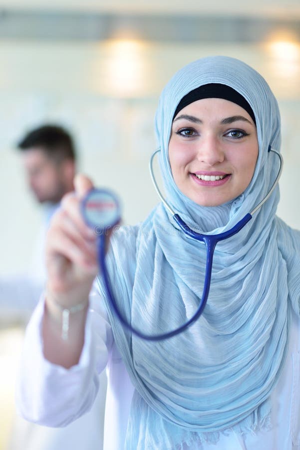 Confident Muslim Medical Student Pose Hospital Stock Photos - Free ...