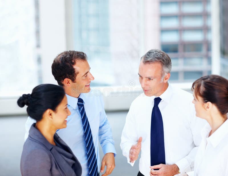 Confident People Planning a Business Strategy. Portrait of Confident ...