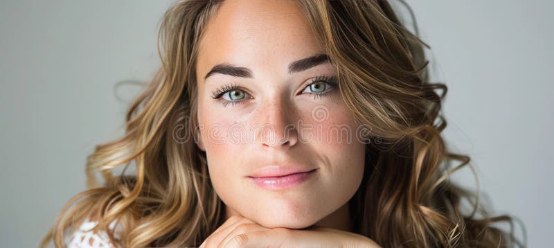 Confident Plus Size Model Posing in Studio for Advertising, Ample Copy ...