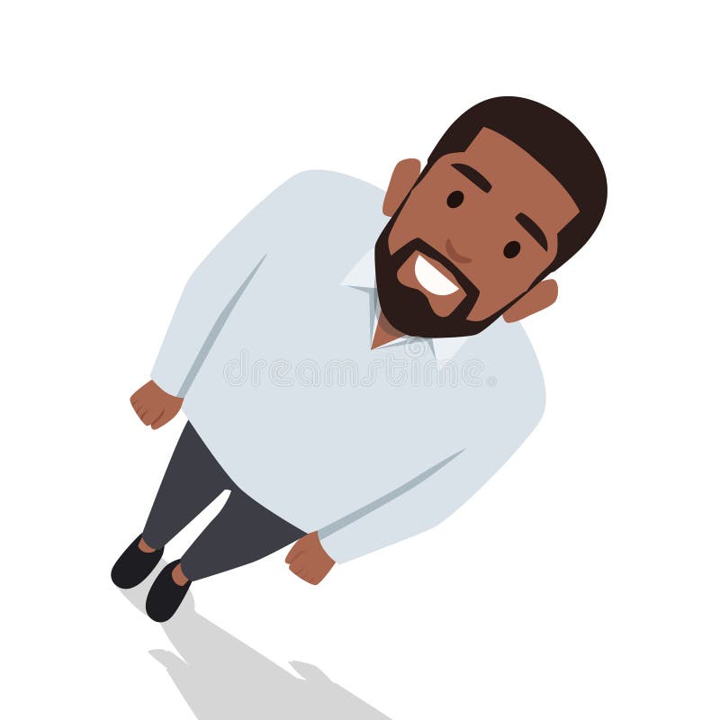 Confident and Positive Man with a Beaming Smile Stock Illustration ...