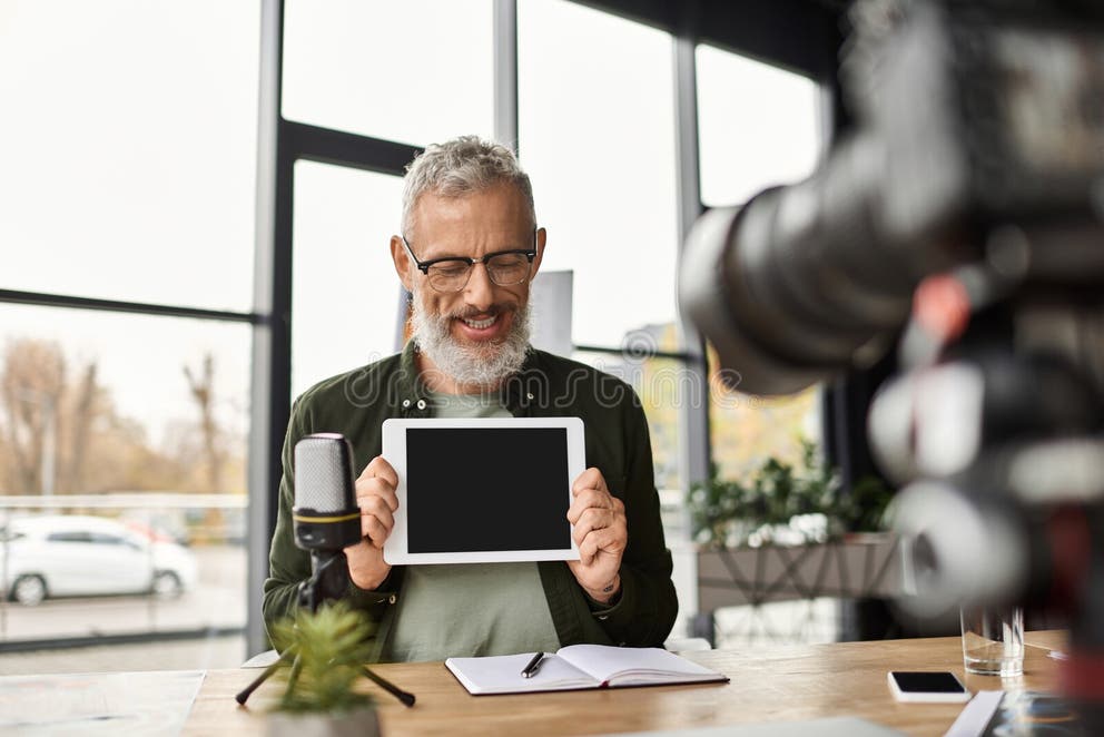 Engaging Presentation in a Modern Office Stock Image - Image of notes ...