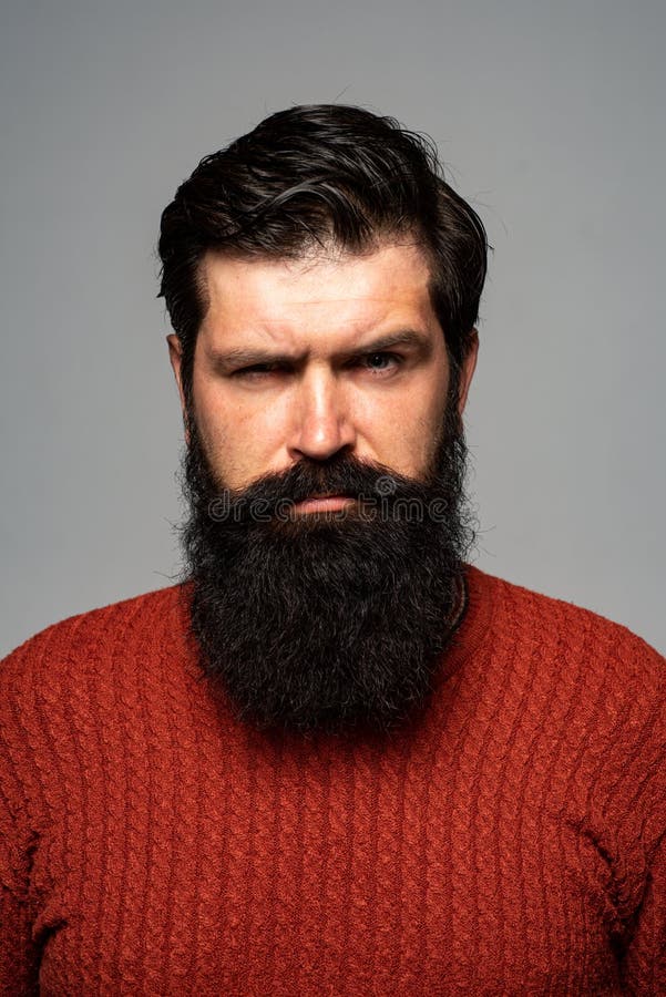 Confident Serious Man Looks Seriously, Isolated. Hipster Guy Models in ...
