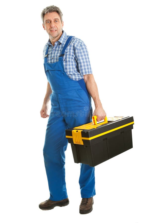Handyman with a toolbox stock photo. Image of tool, electrician - 22322782