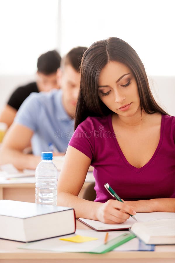 Confident student. stock photo. Image of caucasian, lecture - 39498884