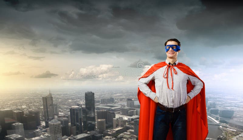 Confident superhero stock photo. Image of costume, posing - 42730748