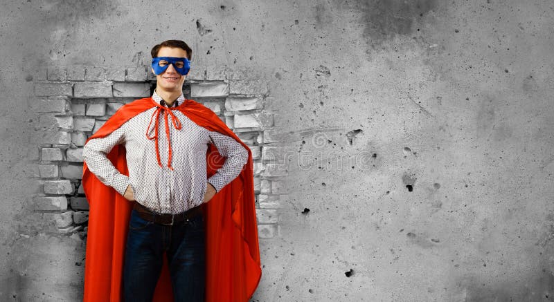 Confident superhero stock photo. Image of confident, jeans - 42714714