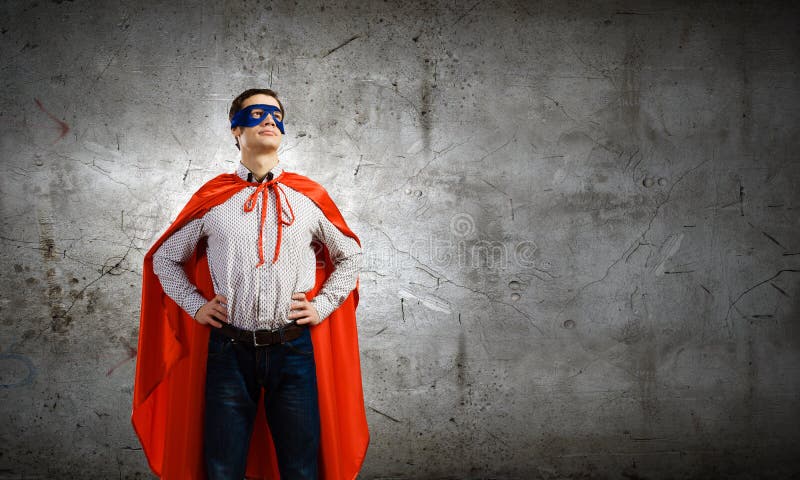Confident superhero stock image. Image of hero, costume - 42846367
