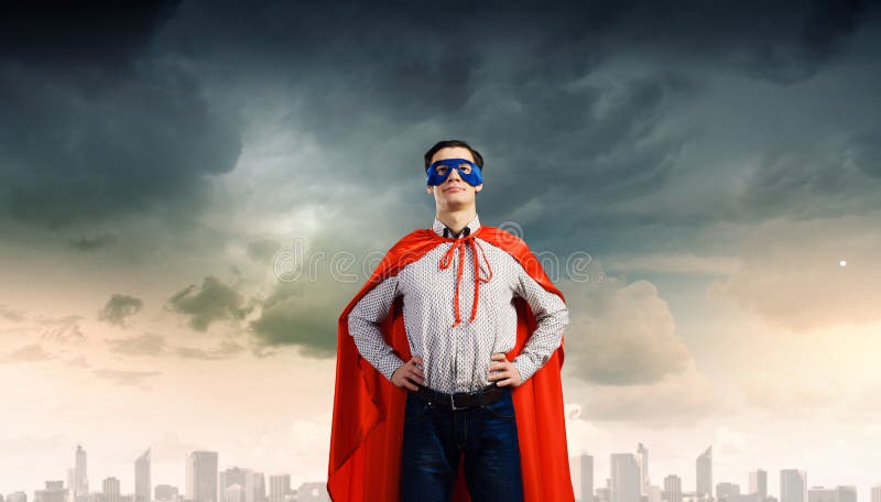 Confident superhero stock image. Image of powerful, caucasian - 42880887