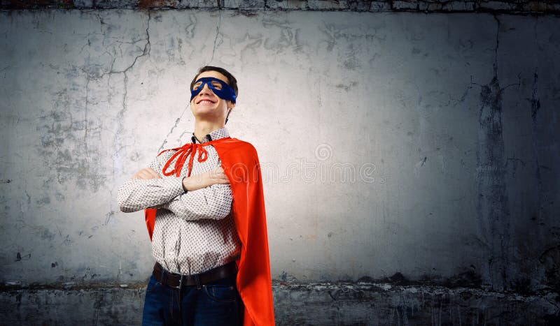Confident superhero stock photo. Image of concept, posing - 42881164