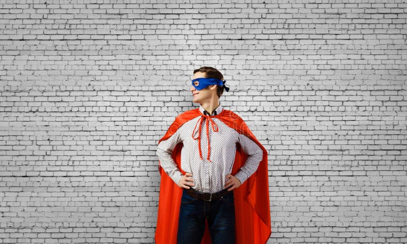 Confident superhero stock photo. Image of courage, posing - 42887976