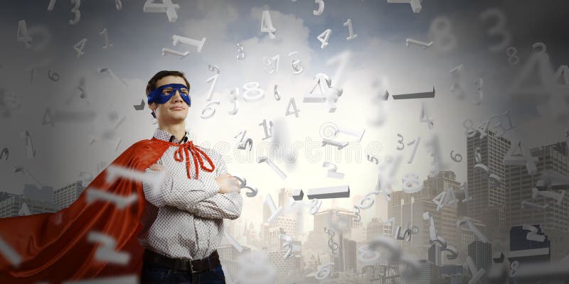 Confident superhero stock photo. Image of hero, costume - 43887188