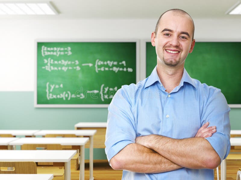 Confident teacher stock image. Image of lesson, smiling - 16488689