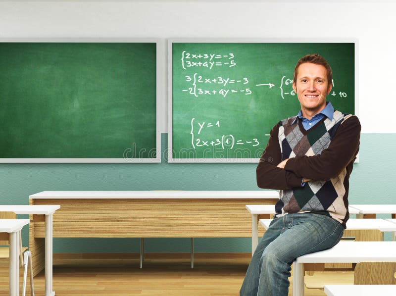 Confident teacher stock photo. Image of white, book, caucasian - 17577740