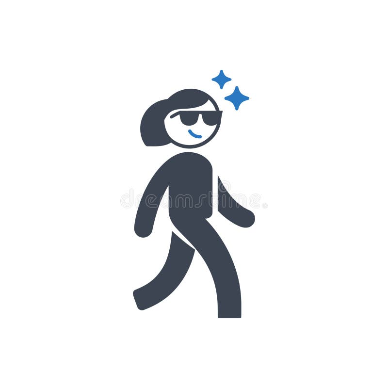 Confident Walking Person Icon Stock Illustration - Illustration of ...