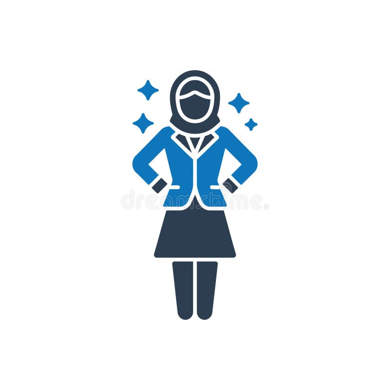 Confident Woman Icon stock vector. Illustration of leadership - 375316797