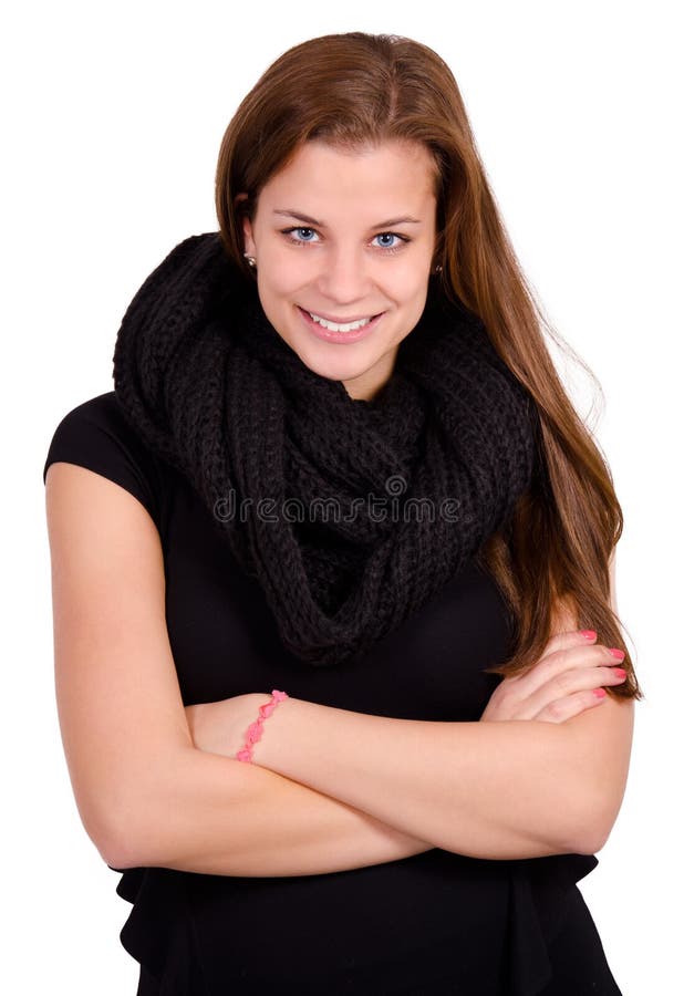 Confident woman stock image. Image of arms, friendly - 35920347