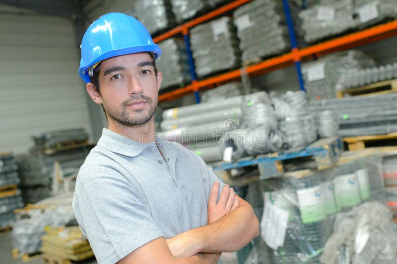 Confident Worker Smiles at Camera Stock Photo - Image of work, youth ...
