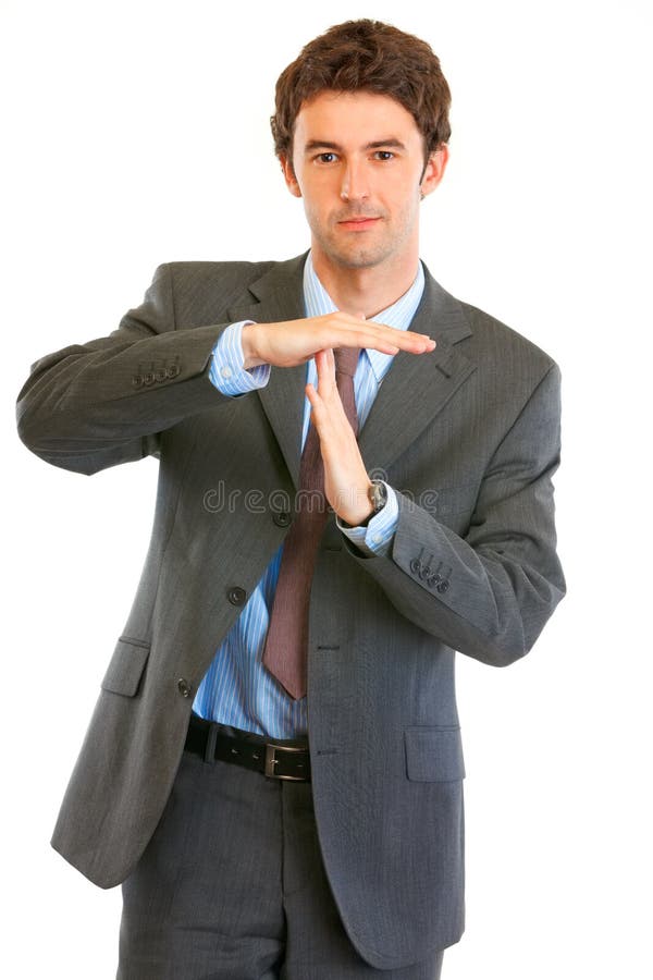 Confident Young Businessman Time Out Crossed Arms Stock Image - Image ...