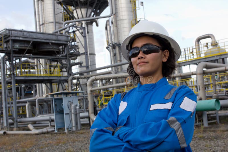 Engineer at Oil and Gas Depot Stock Image - Image of technology ...
