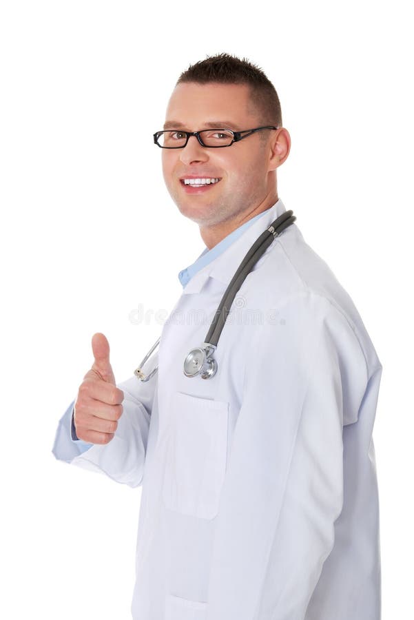 Confident Young Medical Doctor Stock Photo - Image of happy, isolated ...
