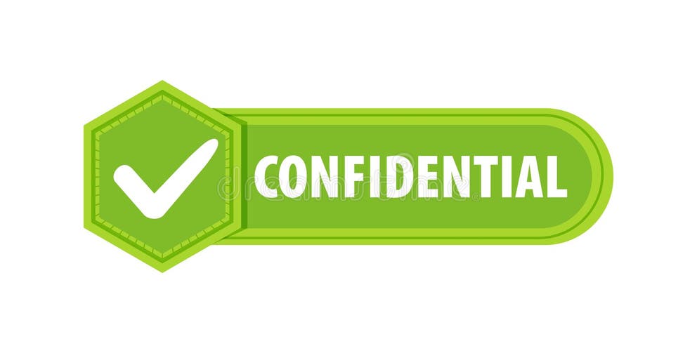 Confidential Badge with a Check Mark. Label or Sticker Stock Vector ...