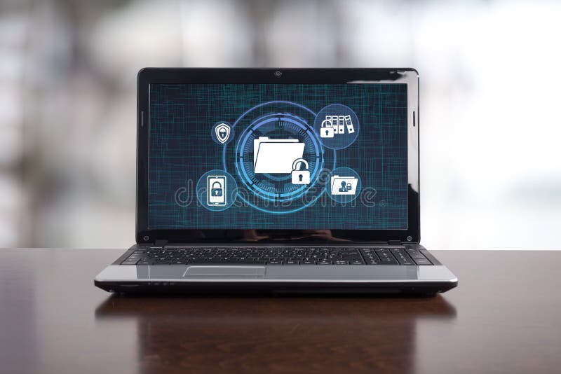 Confidential Data Concept on a Laptop Stock Photo - Image of access ...