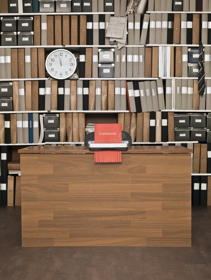 Confidential Destruction stock image. Image of room, binders - 28072397