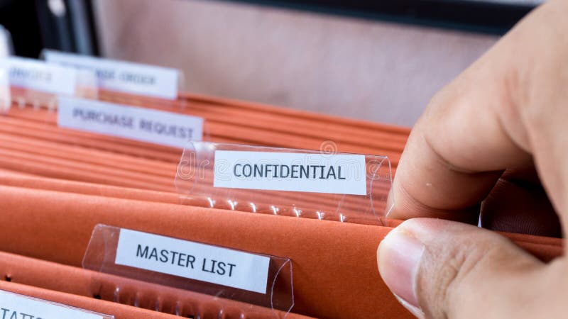 Confidential File Folder stock photo. Image of security - 4228462