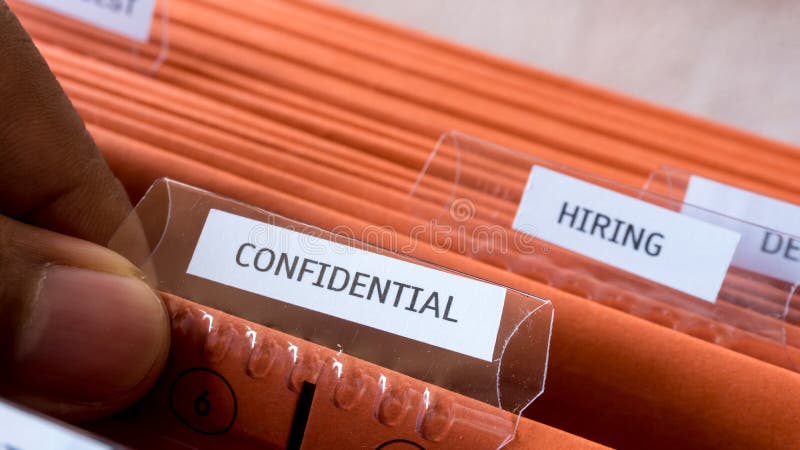 Confidential File Folder stock photo. Image of classified - 115248324
