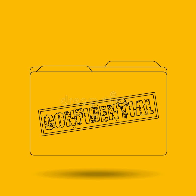 Confidential Folder Isolated Icon Design Stock Illustration ...