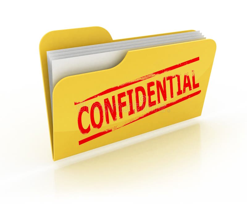 Confidential Folder Icon Over the White Stock Illustration ...