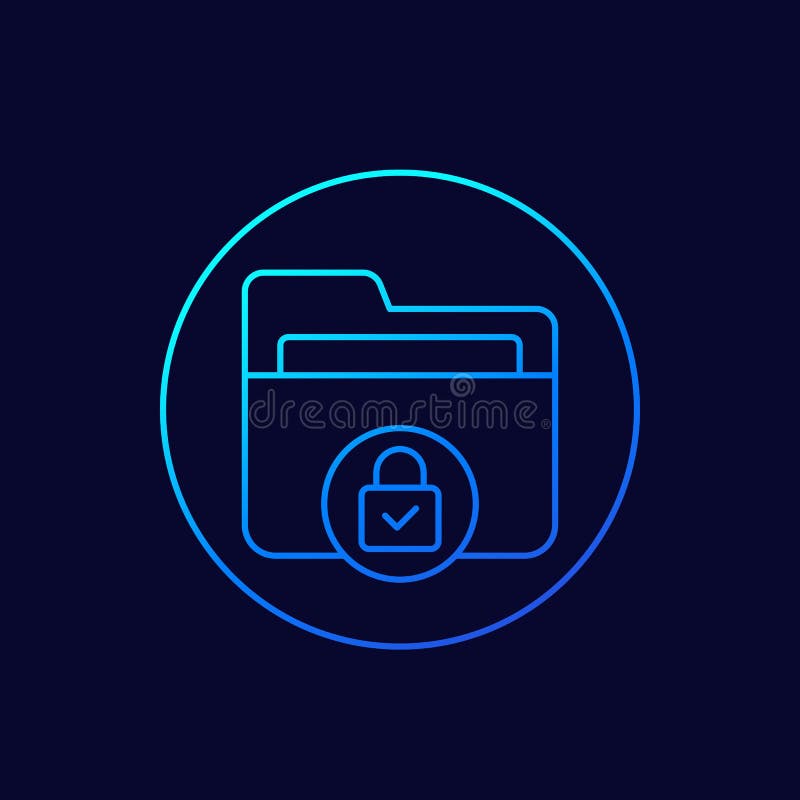 Confidential Folder Icon on White Stock Vector - Illustration of ...