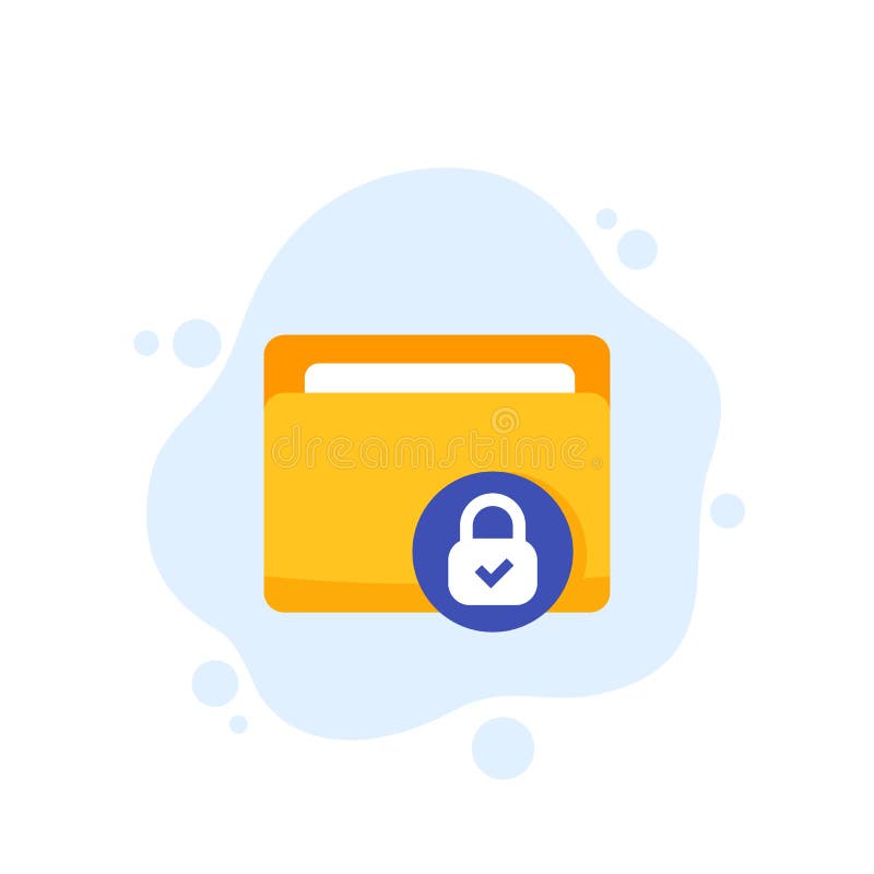 Confidential Folder, Protected Documents Icon Stock Vector ...