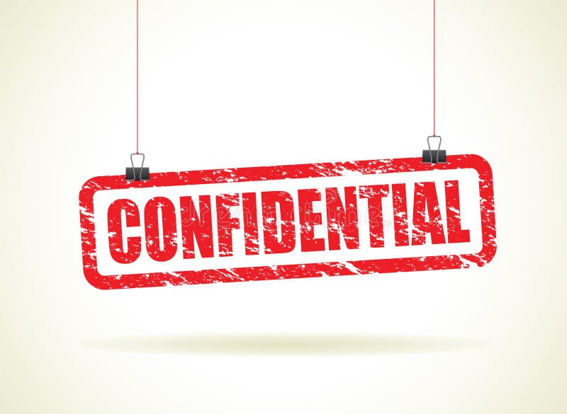 Confidential hanging sign stock vector. Illustration of aged - 41757877