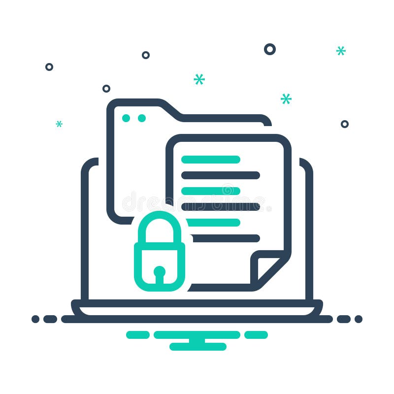 Mix Icon for Confidential, Documents and Information Stock Vector ...