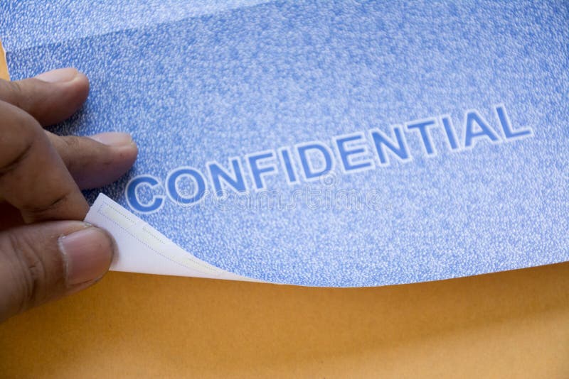 Confidential Document File Keep in the Folder Cabinet Stock Image ...
