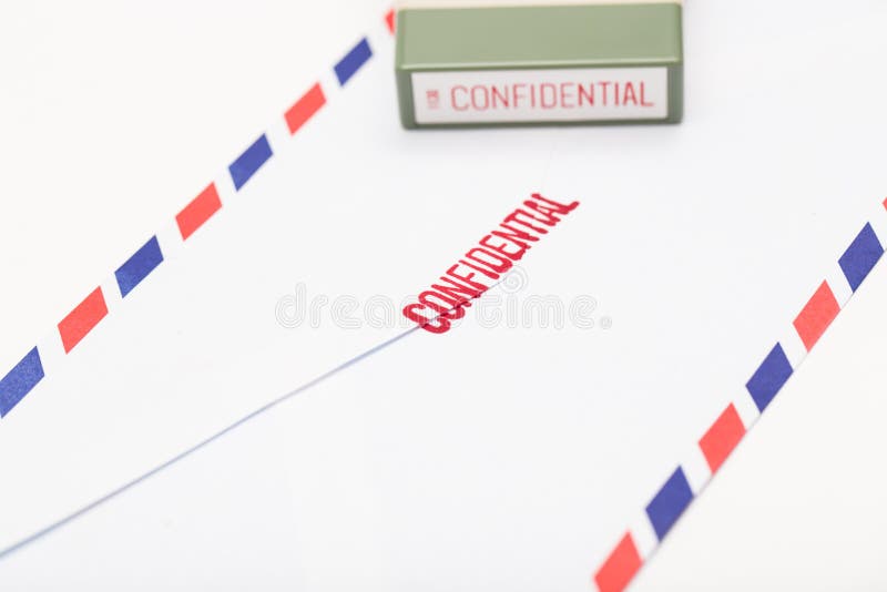 The Confidential Letter, Stamping Confidential Stock Image - Image of ...
