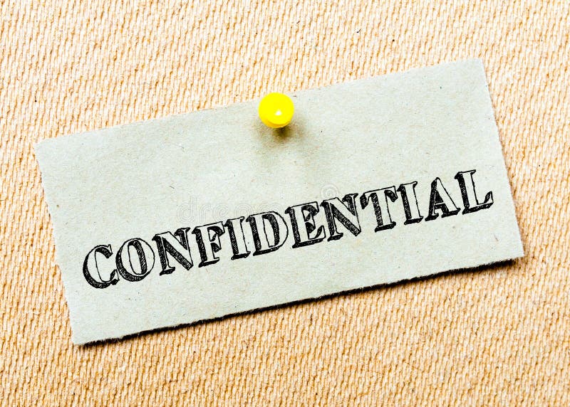 Confidential Message stock image. Image of recycled, yellow - 51262611