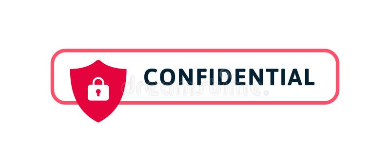 Confidential Message Sign. Vector Modern Color Illustration Stock ...