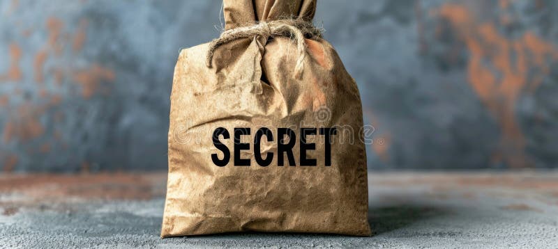 Confidential Message in Small Envelope Labeled Secret Placed on a Table ...