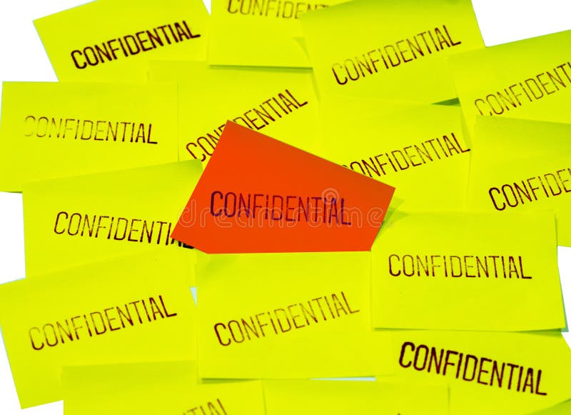 Confidential note stock image. Image of icon, rubber - 62195067