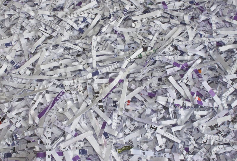 Confidential Paper Documents Shredded Stock Image - Image of confetti ...