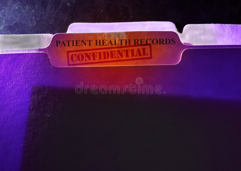 Confidential Patient Health Records HIPAA Folders Stock Photo - Image ...