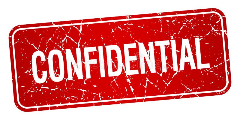 Confidential Red Square Grunge Stamp Stock Vector - Illustration of ...