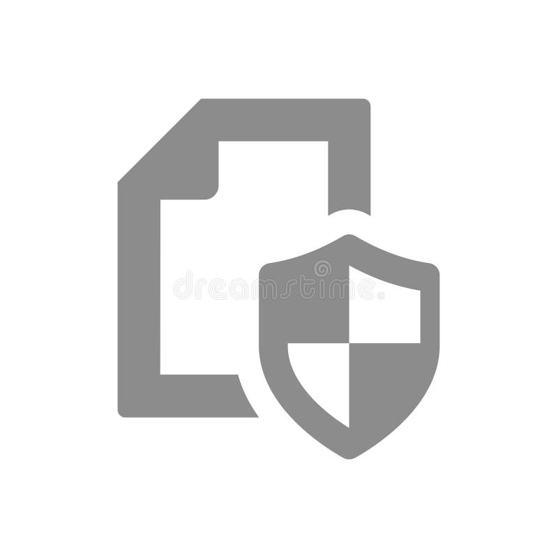 Confidential and Secured File Vector Icon Stock Vector - Illustration ...