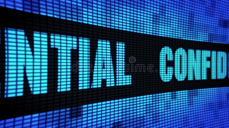 Confidential Data Alert Warning Error Message Blinking on Screen ...