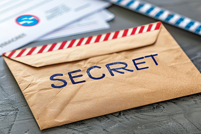 Confidential Small Envelope Labeled Secret Placed on the Table for ...