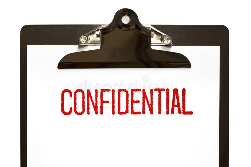 Confidential Stamp on Clipboard Stock Photo - Image of space, report ...