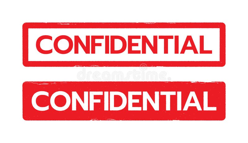 "CONFIDENTIAL" Stamp Vector. Stock Vector - Illustration of rectangular ...